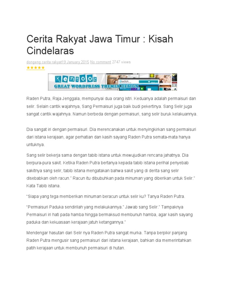 Cerita Rakyat Jawa Timur | PDF