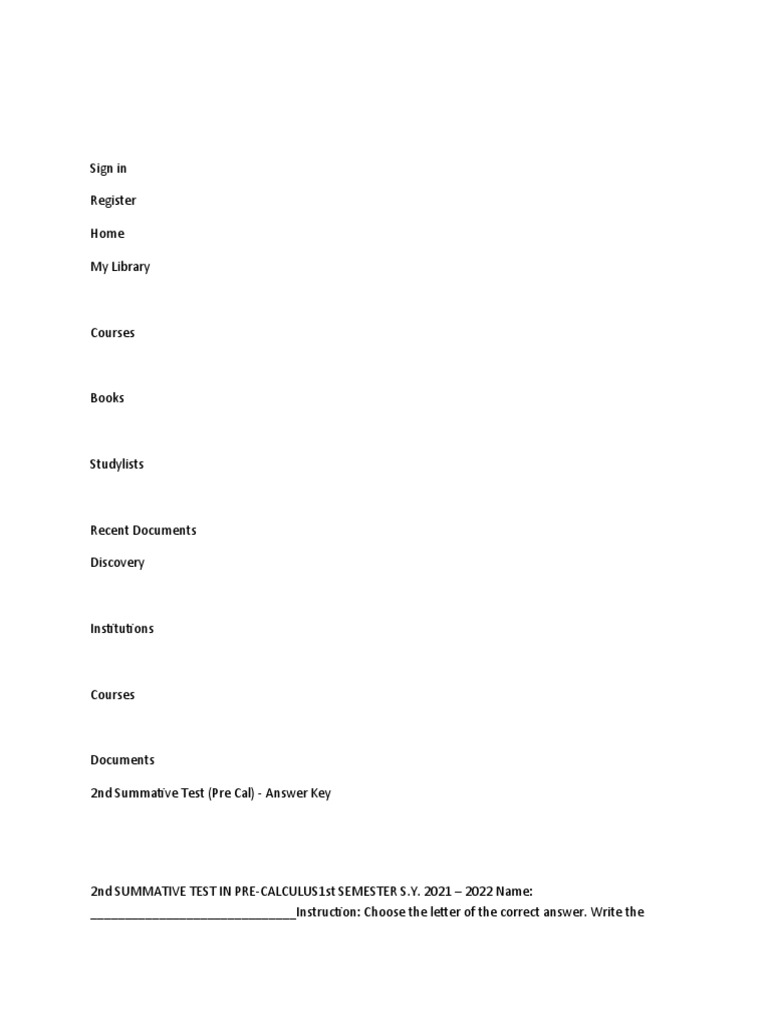 Pre Cal Pdf Angle Pi