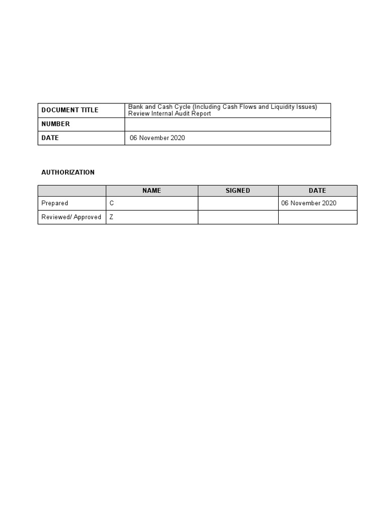 SC - XXXXX - FINAL - BANK AND CASH CYCLE (INCLUDING CASH FLOWS AND ...