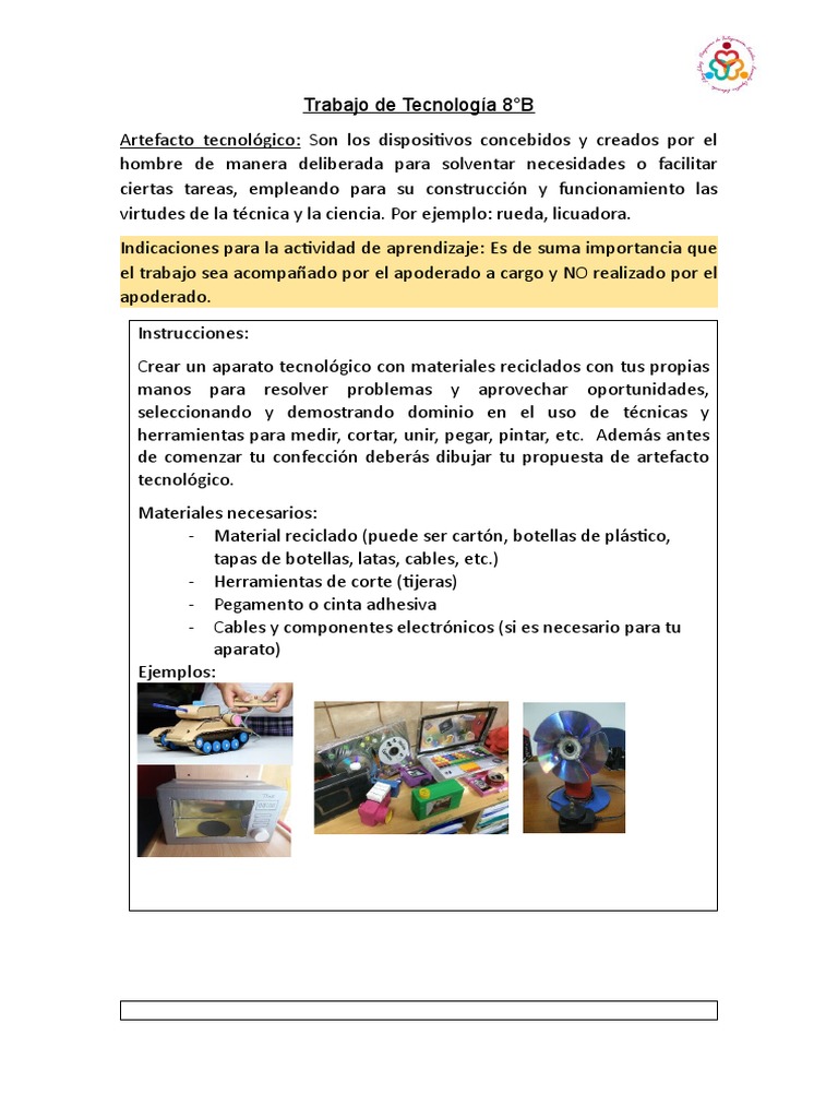 Trabajo de Tecnología 8B | PDF