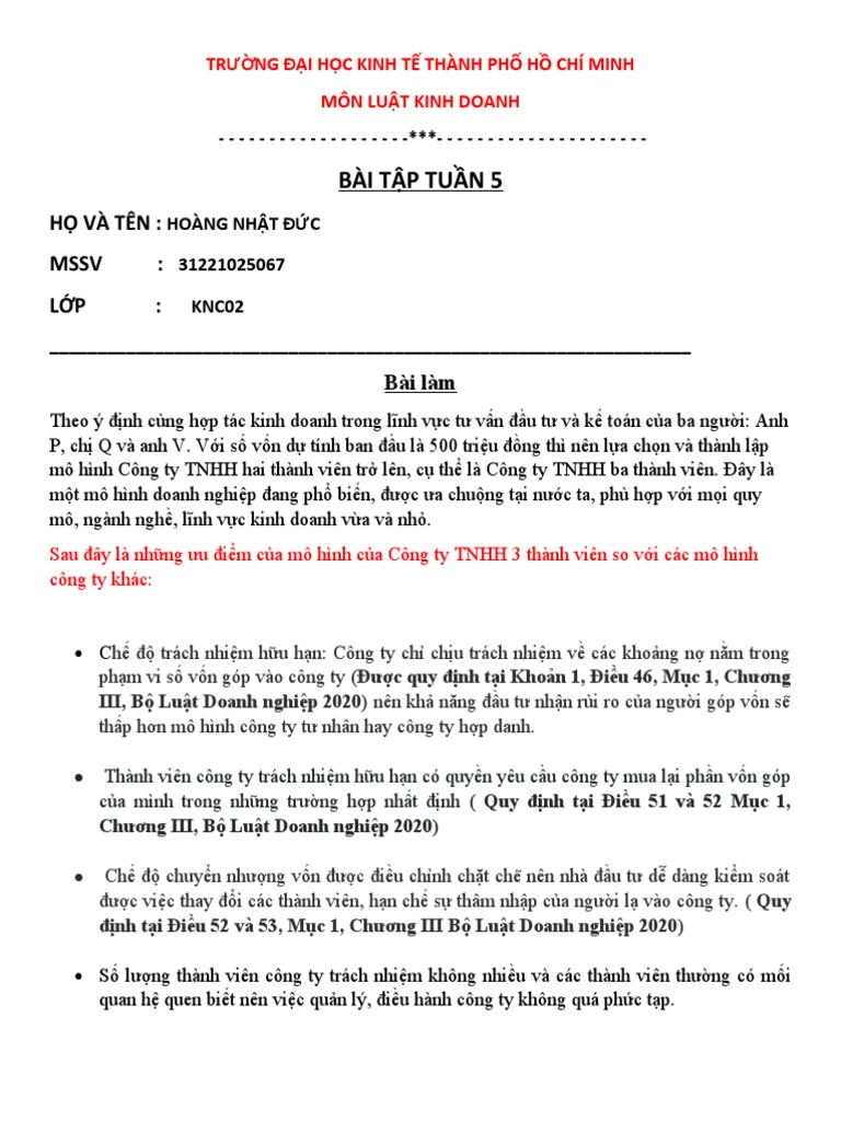 Hoàng Nhật Đức - 31221025067 - LKD - LMS | PDF