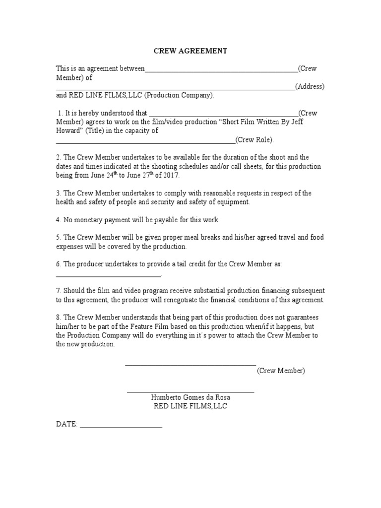 Agreement CREW | PDF