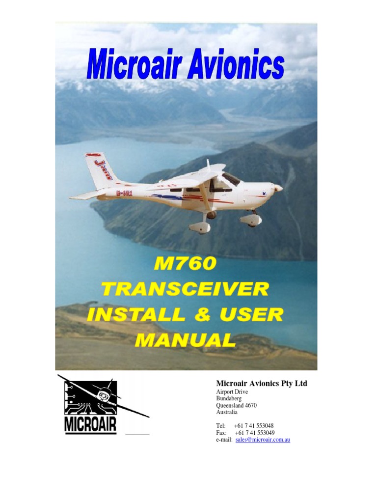 M760 Transceiver Install & User Manual | PDF | Electromagnetic ...