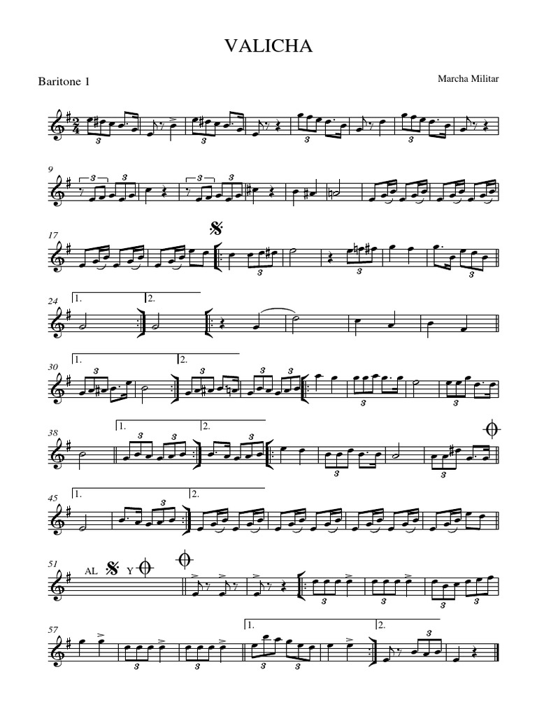 VALICHA Baritone 1 | PDF