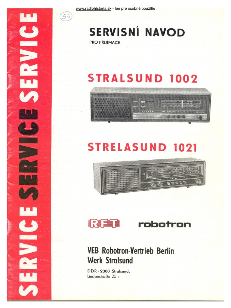 RFT 1002 Stralsund 1021 Strelasund | PDF