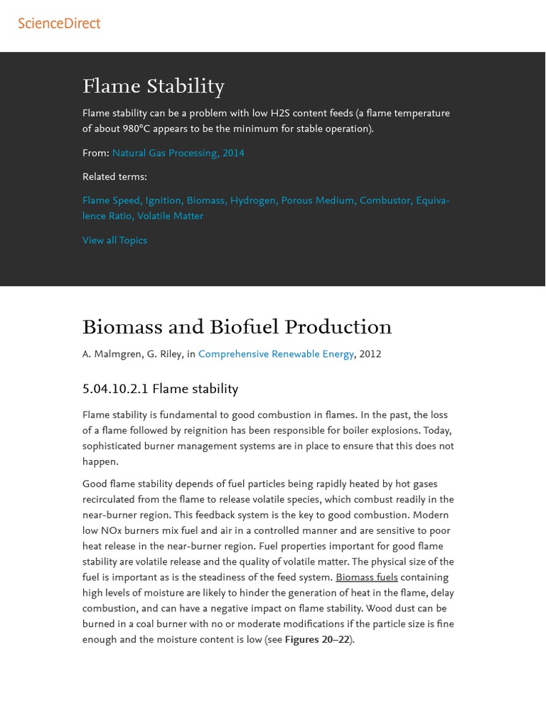 Flame Stability | PDF | Combustion | N Ox
