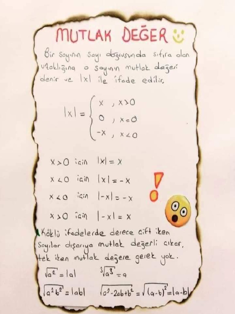 9.sinif Matematik Mutlak Deger Ders Notlari | PDF