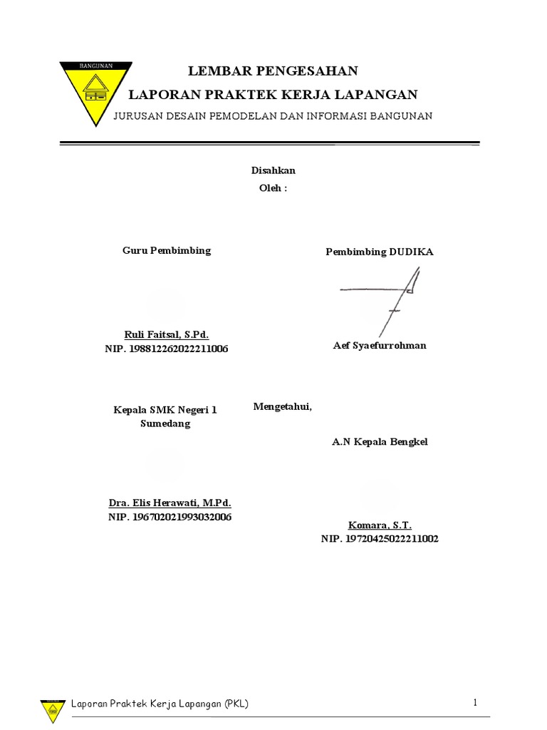 Lembar Pengesahan Real | PDF