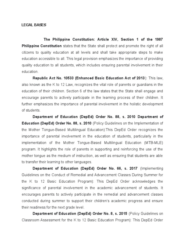 Legal Bases | PDF | Learning