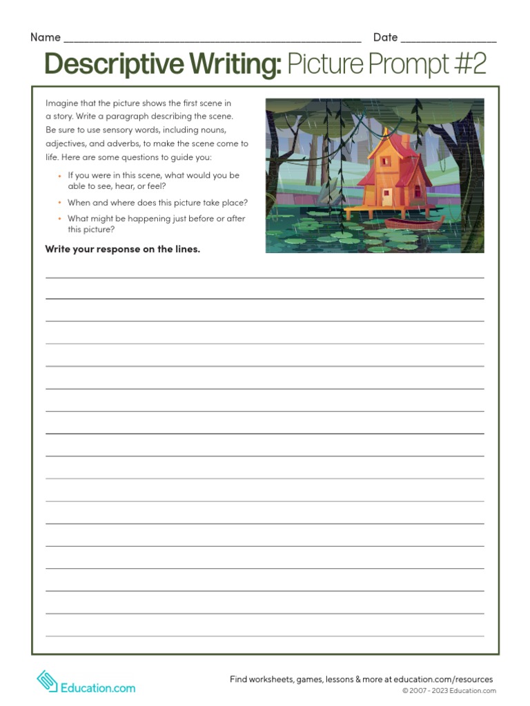 Descriptive Writing Picture Prompt 2 | PDF