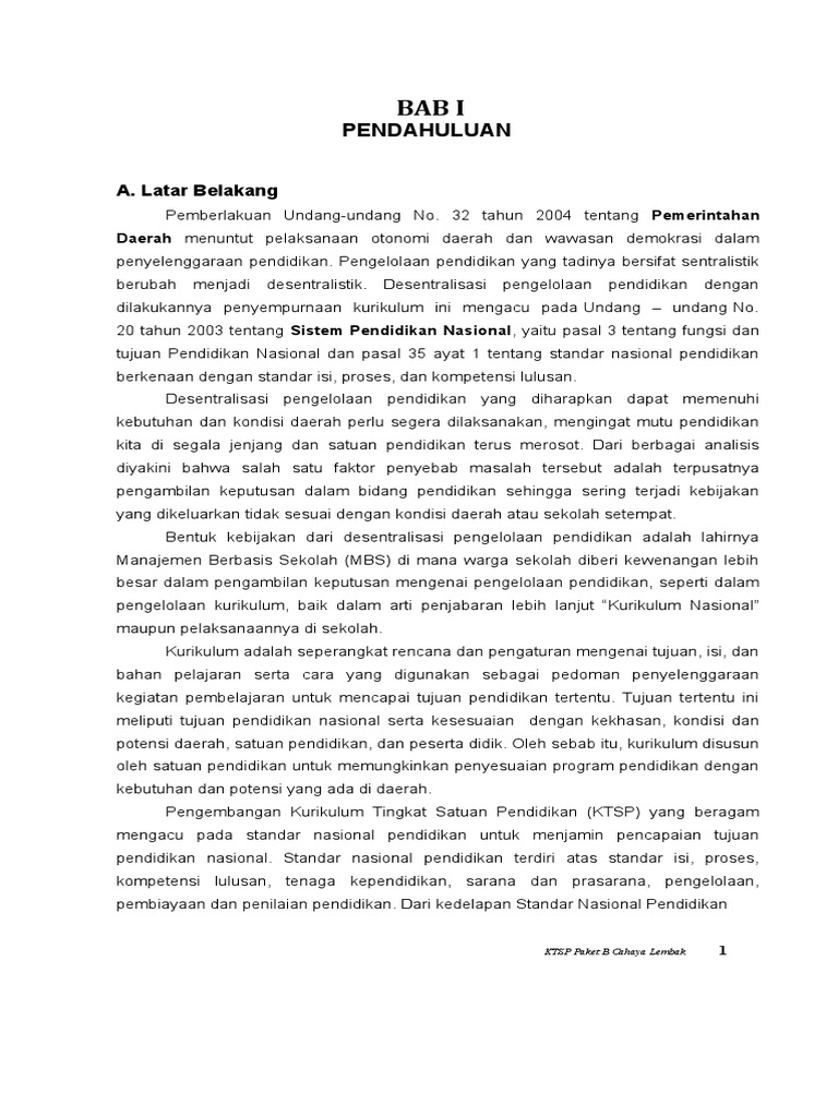 Dokumen KTSP Paket B | PDF
