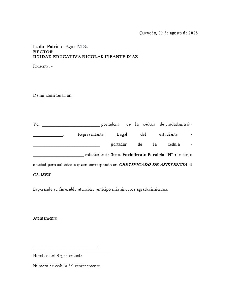 Solicitud de Certificado de Asistencia | PDF