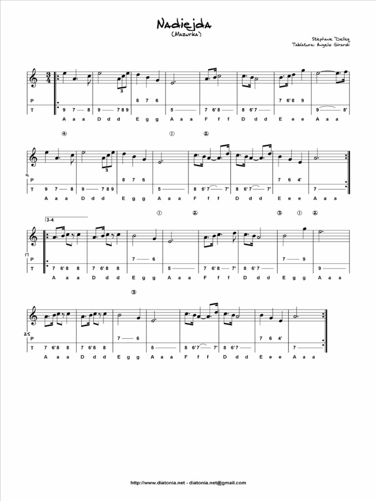 Nadiejda (Accordéon Diatonique) | PDF