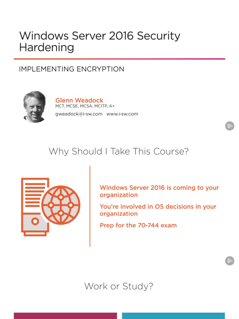 1 Windows Server 2016 Security Hardening m1 Slides | PDF