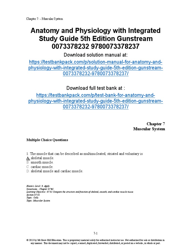 Anatomy and Physiology With Integrated Study Guide 5th Edition ...