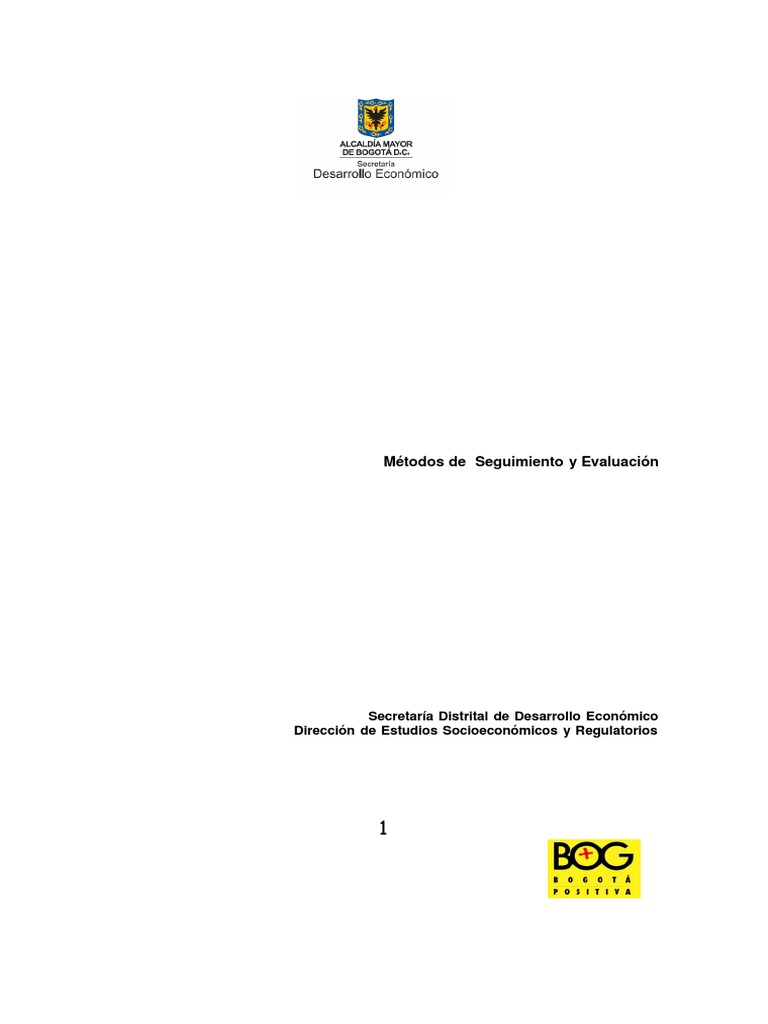 Metodos de Seguimiento y Evaluacion | PDF | Planificación | Evaluación