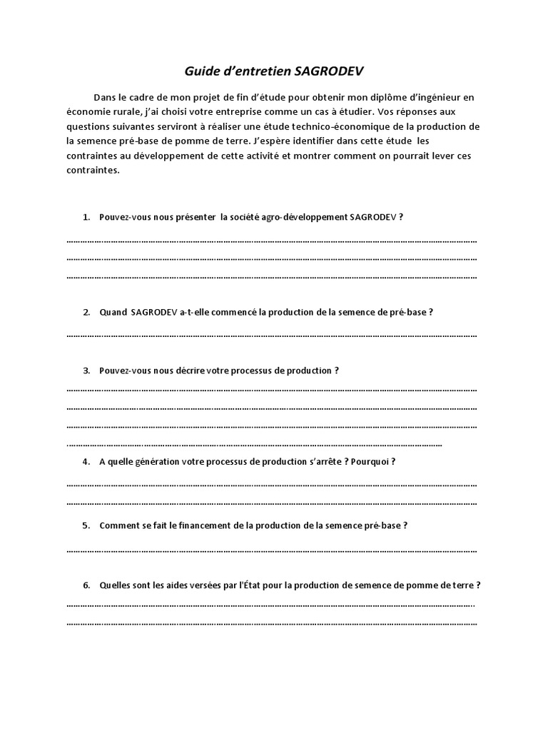 Guide D'entretien | PDF