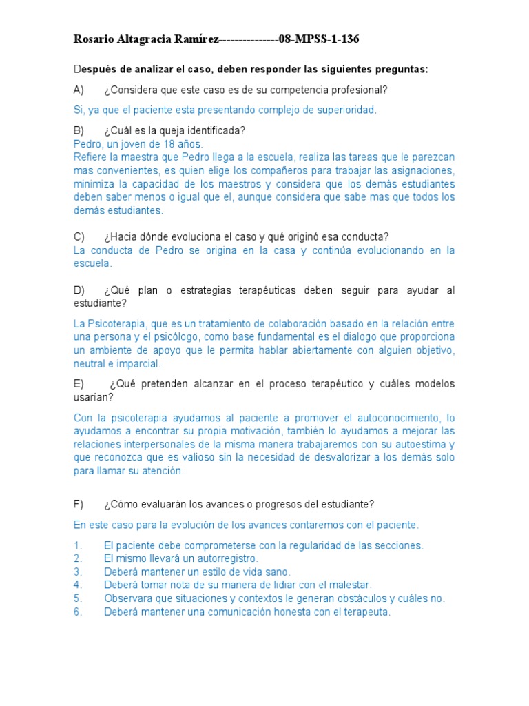 Analisis Caso de Pedro | PDF