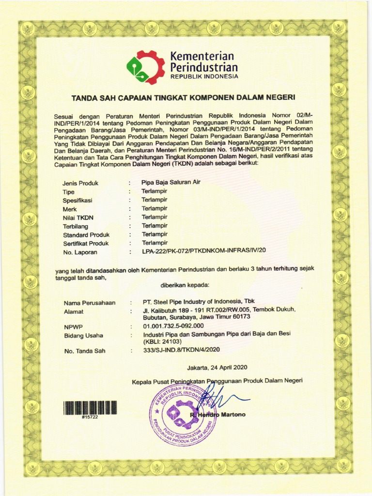 TKDN Pipa SPINDO | PDF