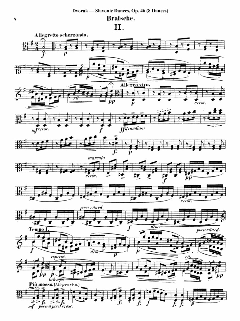 Dvorak-Op046v1 Viola | PDF
