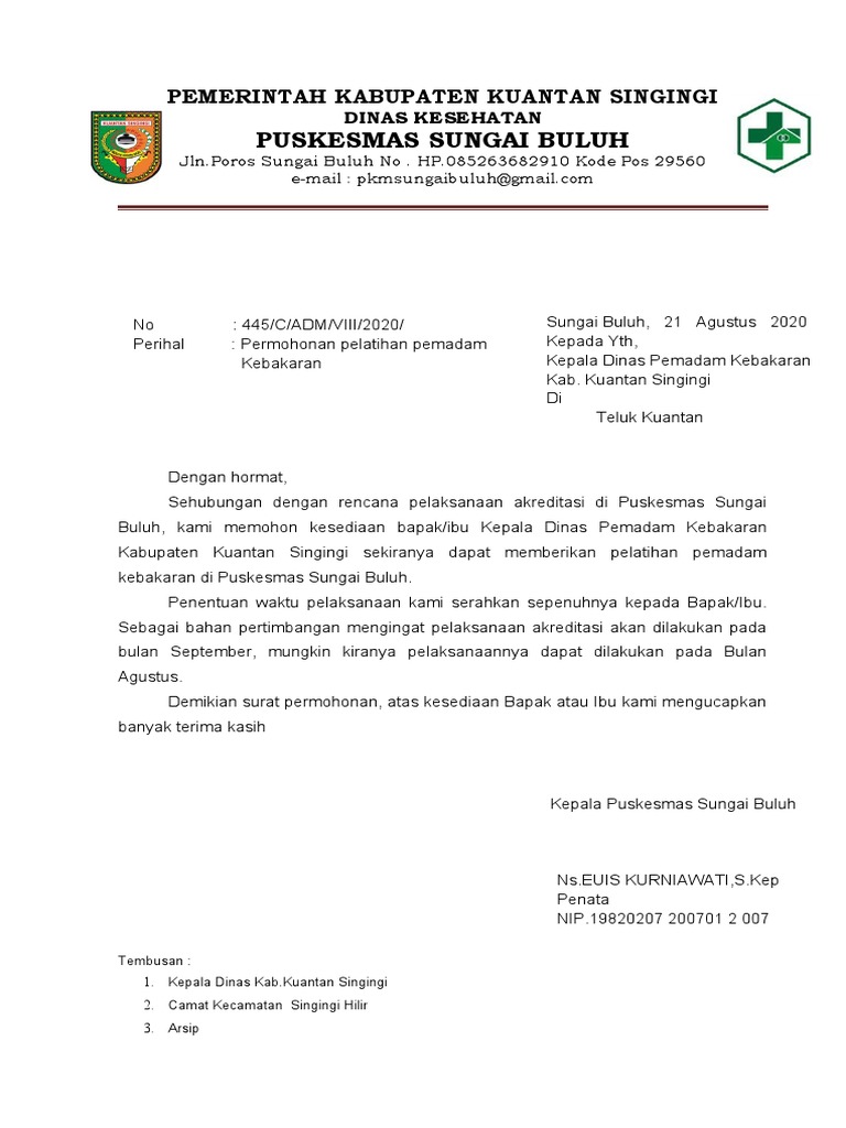 Surat Permintaan Damkar | PDF