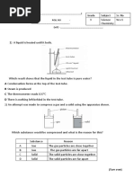 Year 9 Chemistry Test | PDF | Chemical Elements | Chemical Reactions