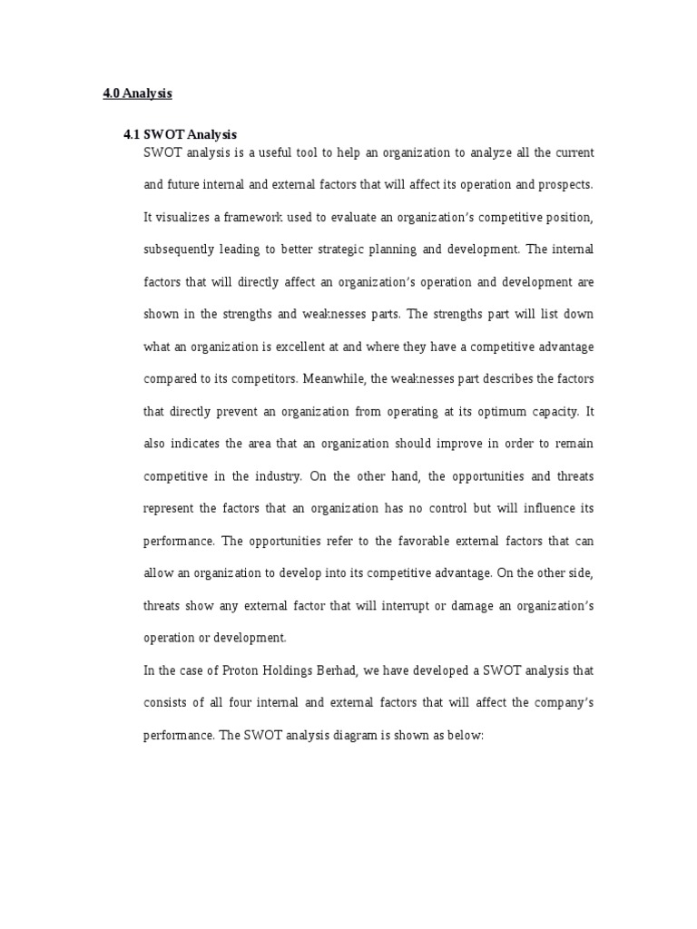 Swot Analysis | PDF