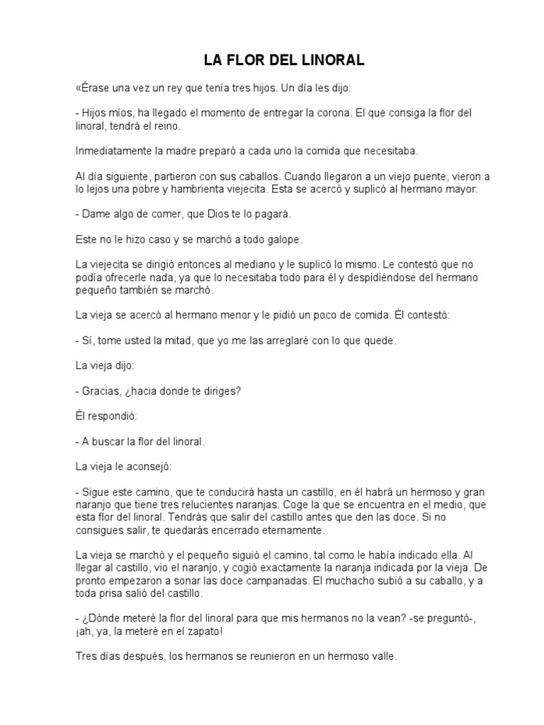 La Flor Del Linoral | PDF