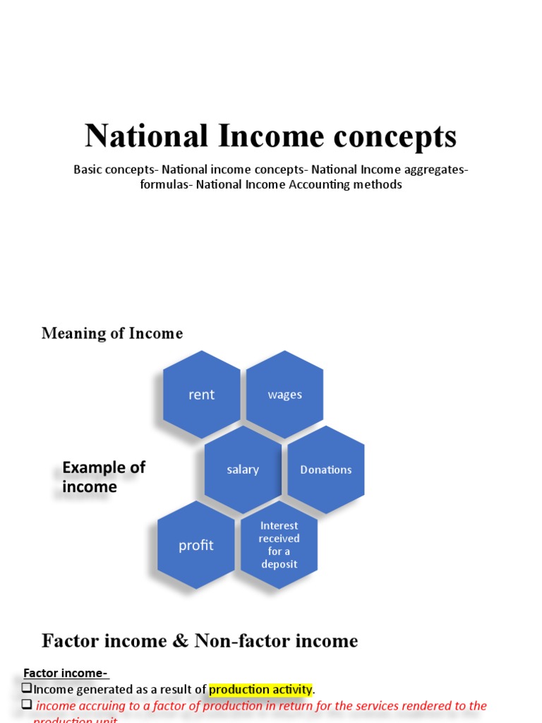 National Income concepts | PDF