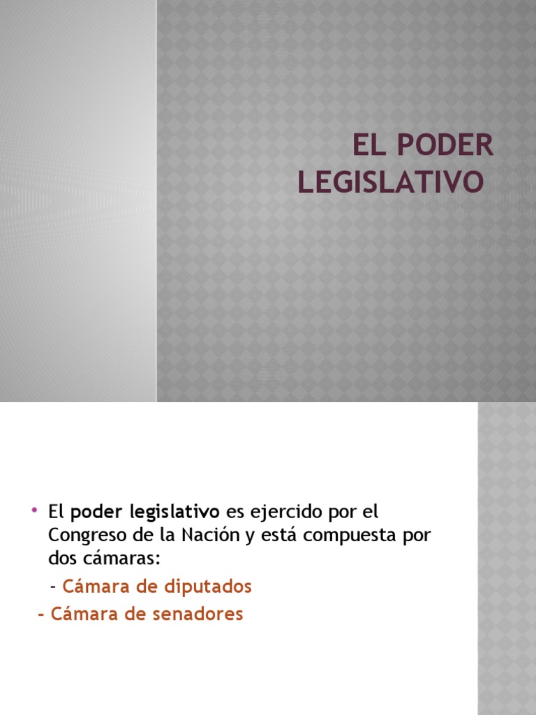 El Poder Legislativo | PDF