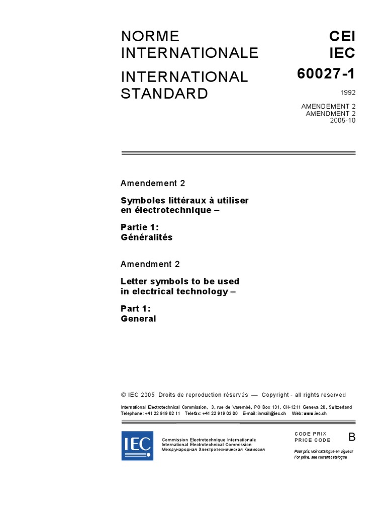 Cei 60027-1-Amd2 | PDF