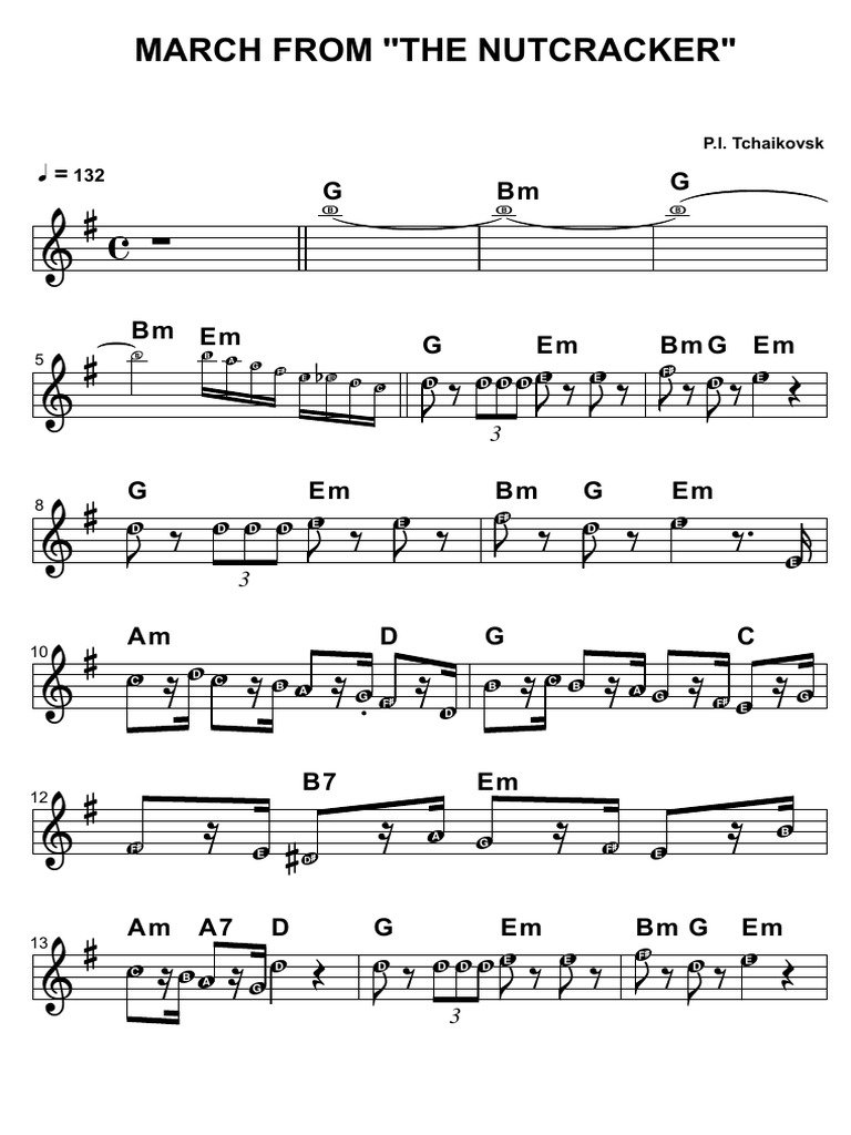 March From The Nutcracker P.I. Tchaikovsk | PDF