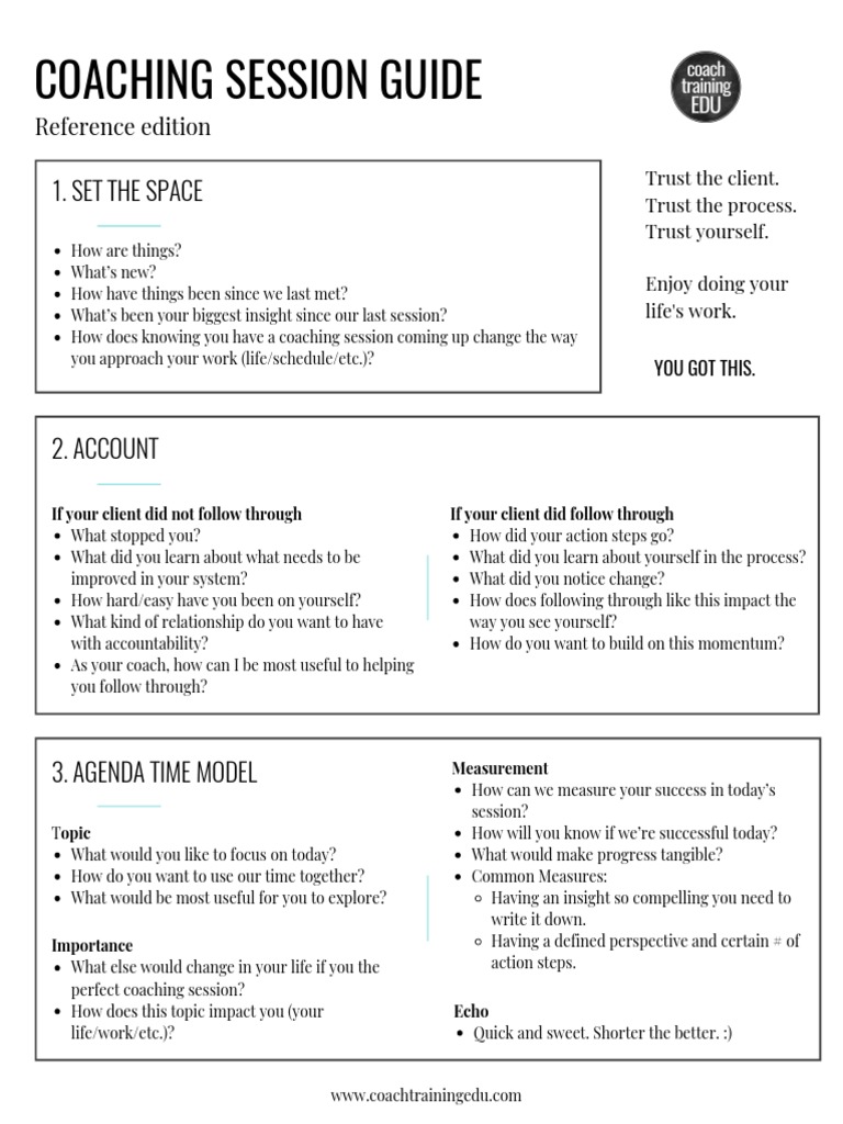 Coaching Session Guide | PDF