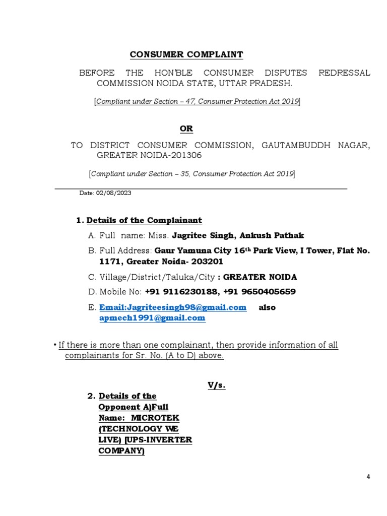 223-2023 Consumer Complaint - GYC & MICROTEK UPS-InVERTER Jagritee ...