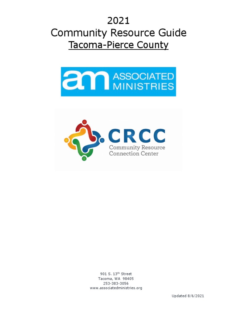 Tacoma-Pierce County Resource Guide | PDF | Homelessness | Poverty