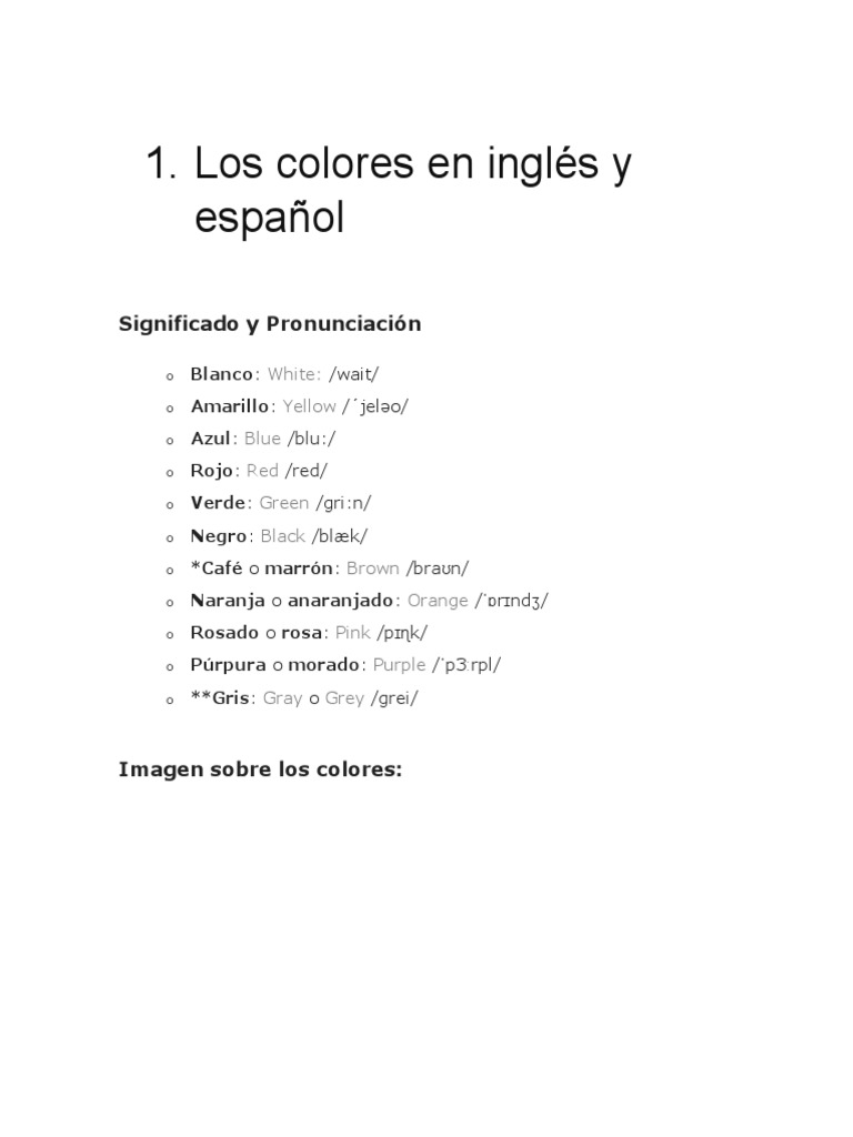 English Course Beginner | PDF | marrón | Color