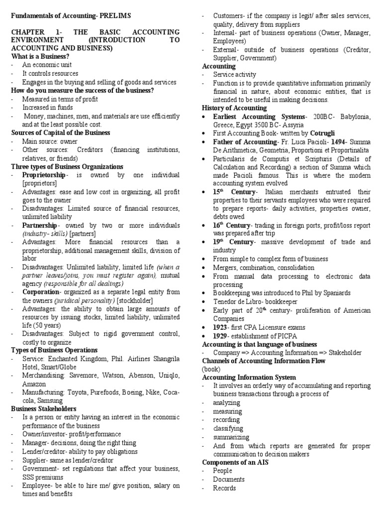 Compilation FUNACC Prelims | PDF