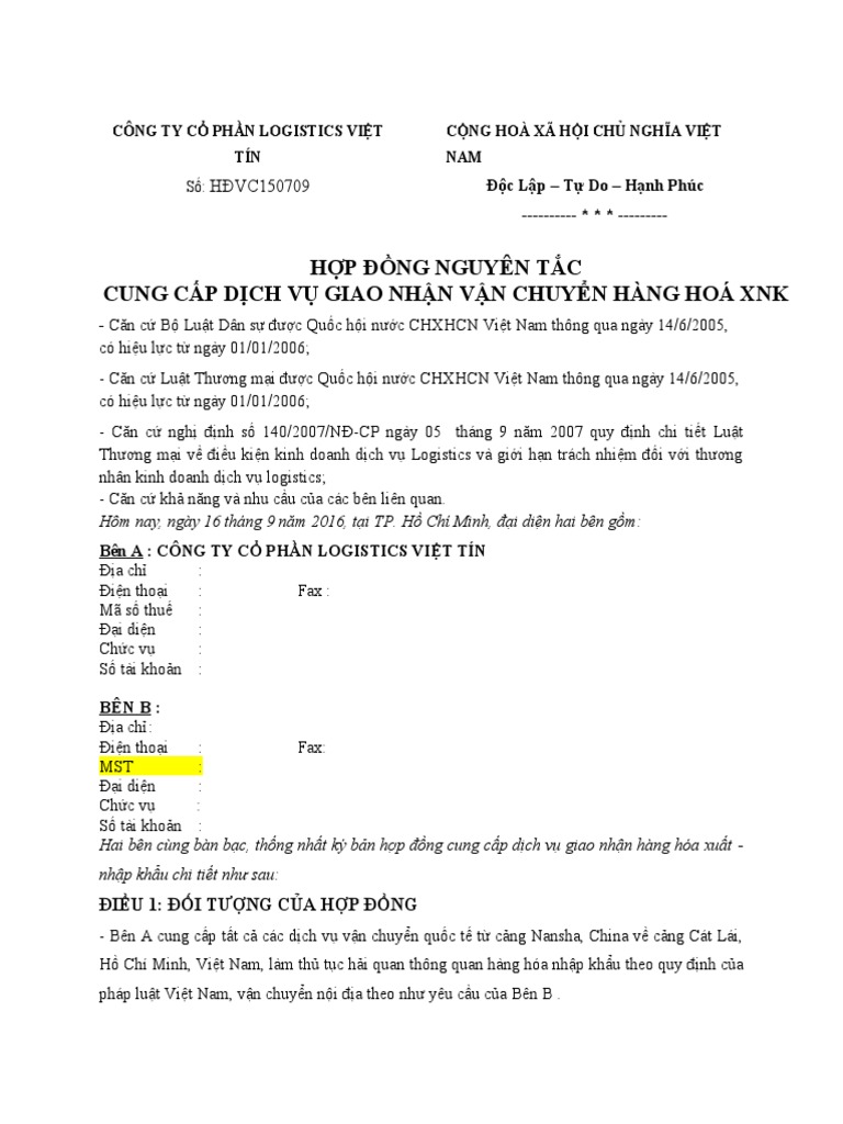 hop dong dich vu | PDF