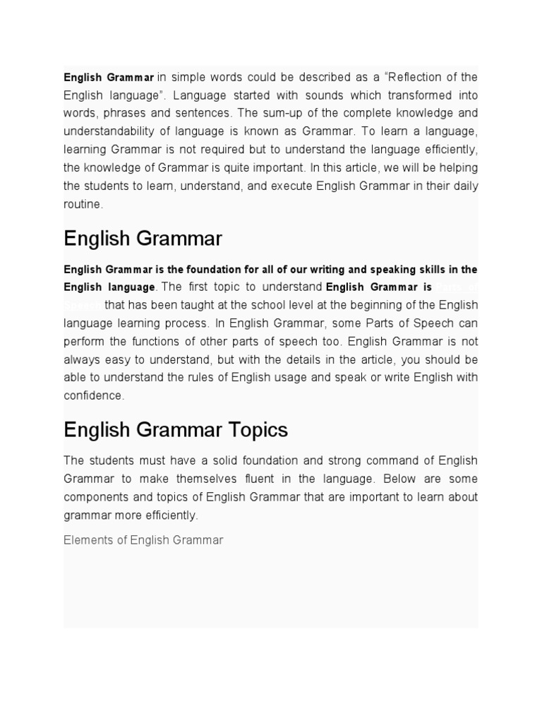 English Grammar RULES | PDF | English Grammar | Verb