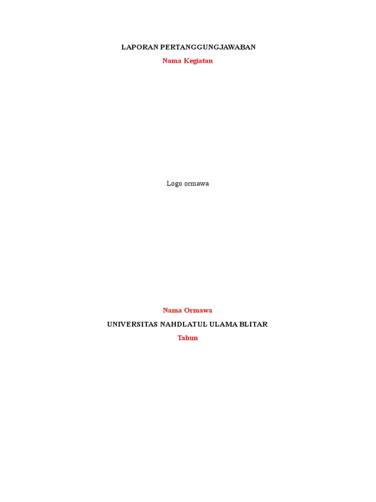 Format LPJ Kegiatan | PDF