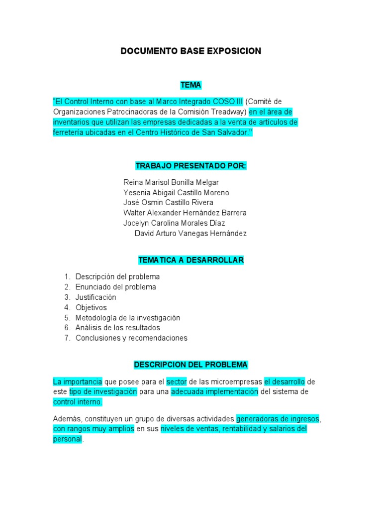 Documento Base Exposicion | PDF | Cuestionario | Muestreo (Estadísticas)