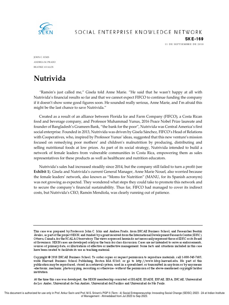 Nutri Vida | PDF | Grameen Bank | Economies