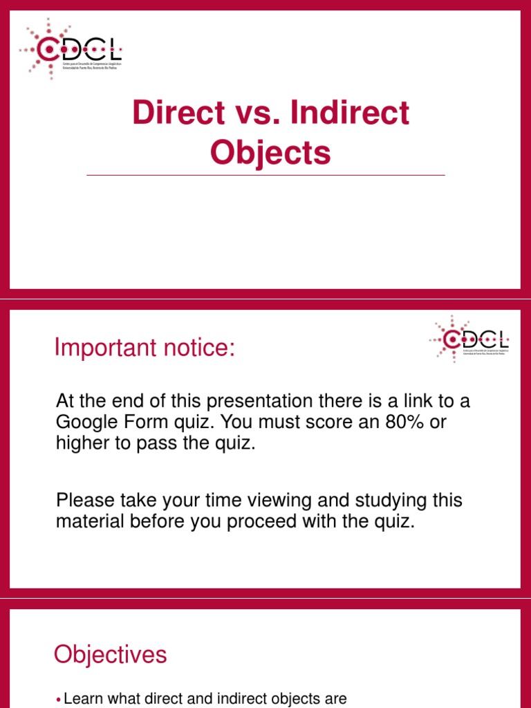 Direct Vs Indirect Object 1 | PDF | Verb | Object (Grammar) Direct Vs Indirect Object 1 | PDF | Verb | Object (Grammar)
