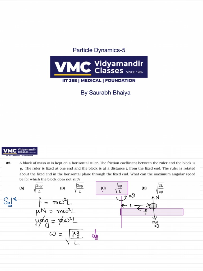Dynamics of A Particle Live Class-5 Teacher Notes | PDF