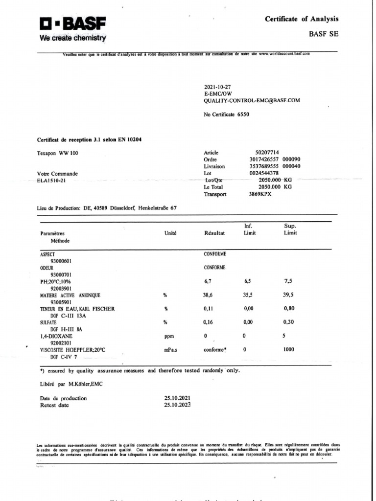 Texapon WWW100 | PDF