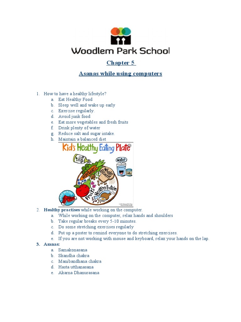 Asanas While Using Computers - Notes | PDF