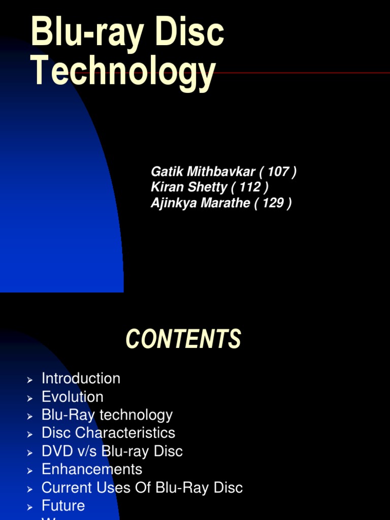 Blu-Ray Disc Technology | PDF | Blu Ray | Dvd