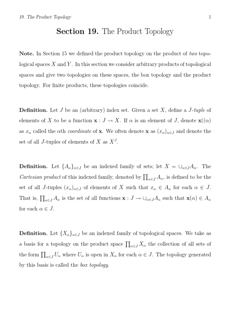 Product vs Box Topology Explained | PDF