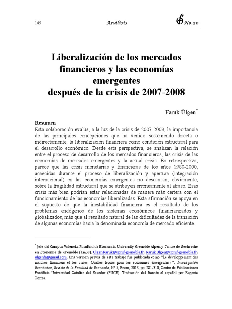 Ulgen Ola Financiera 20 | PDF | Mercado (economía) | Bancos