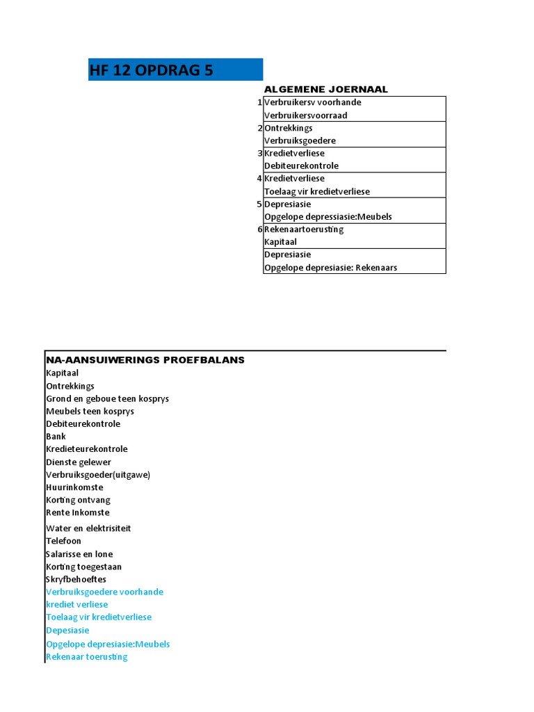 Efirk250 HF 12 Opdrag 5 | PDF